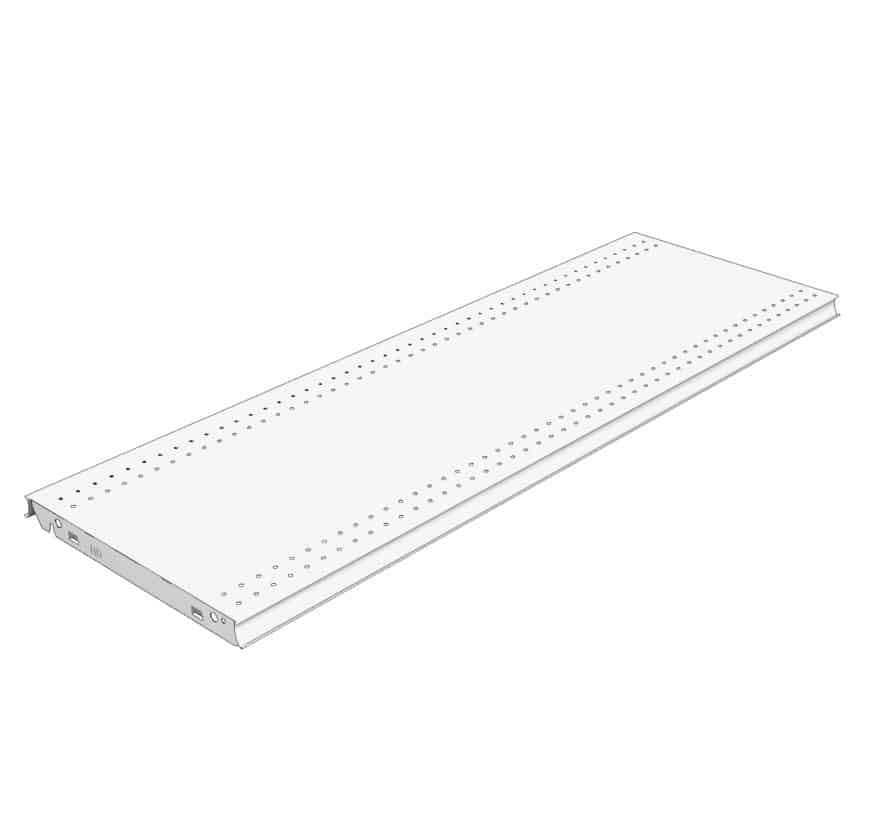 Lozier Heavy Duty Base Deck 4'x28'' Silver - DisplayMax